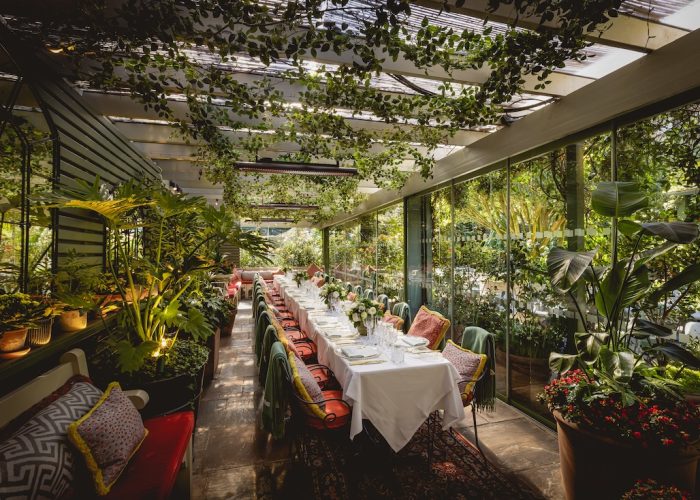 The Glasshouse private dining room at The Ivy Chelsea Garden