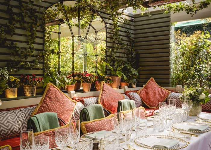 The Glasshouse private dining room at The Ivy Chelsea Garden