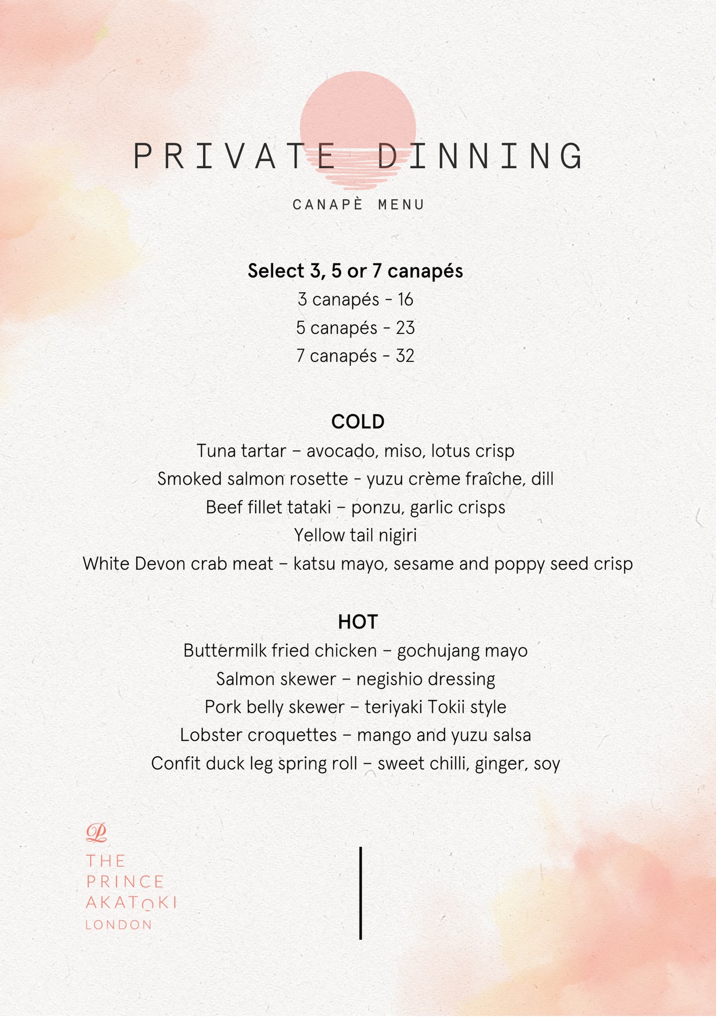 The Prince Akatoki London | Japanese Private Dining Rooms