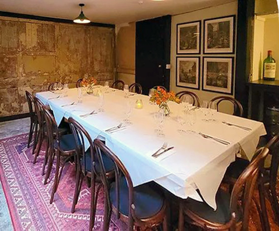 Private dining rooms at Andrew Edmunds - Soho - London W1